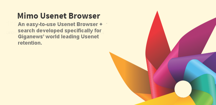 Mimo Usenet Browser-Easily Search Usenet- Auto Rar & Par